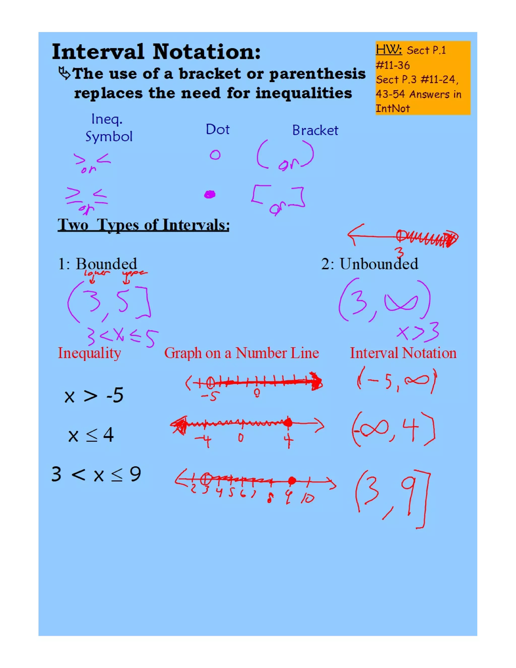 Interval Notation | Pdf