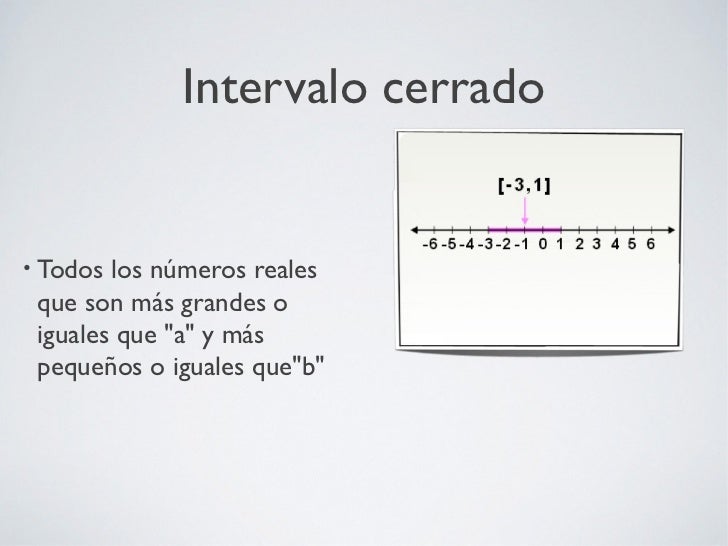 Intervalos y semirectas