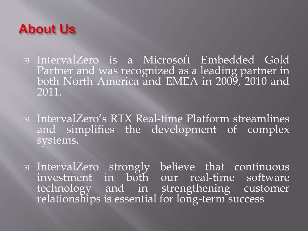 IntervalZero RTOS Services Provider in USA.pptx