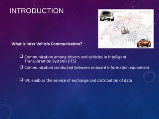 Inter vehicle communication | PPT