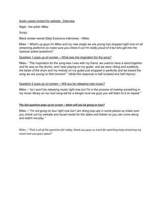 Interview Script | DOCX