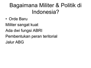Intervensi militer dalam politik | PPT | Free Download