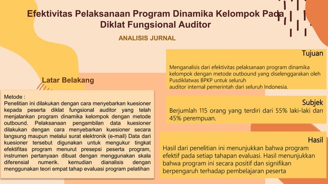 Program Manajemen Pelatihan Dan Teknik Permainan Dinamika Kelompok | PPTX