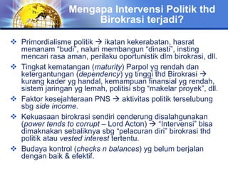 Intervensi Politik Thd Sdm Aparatur Pemda | PPT