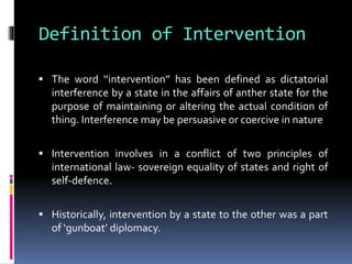 Charter of U.N. Article 2(1,4,7) Intervention | PPTX | Law