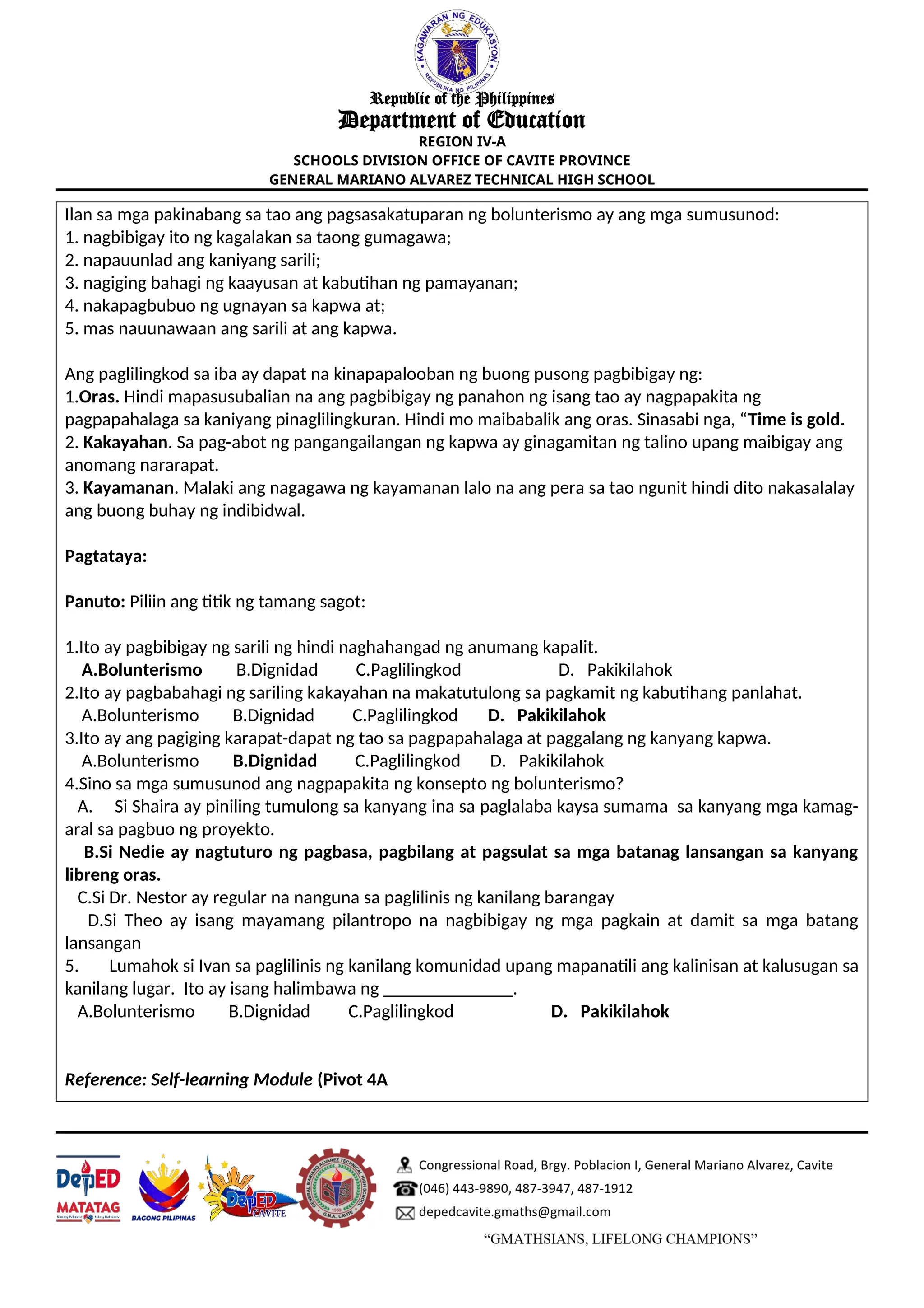 INTERVENTION-MATERIALS ESP 9 Q2 PAKIKILAHOK AT BOLUNTERISMO.docx