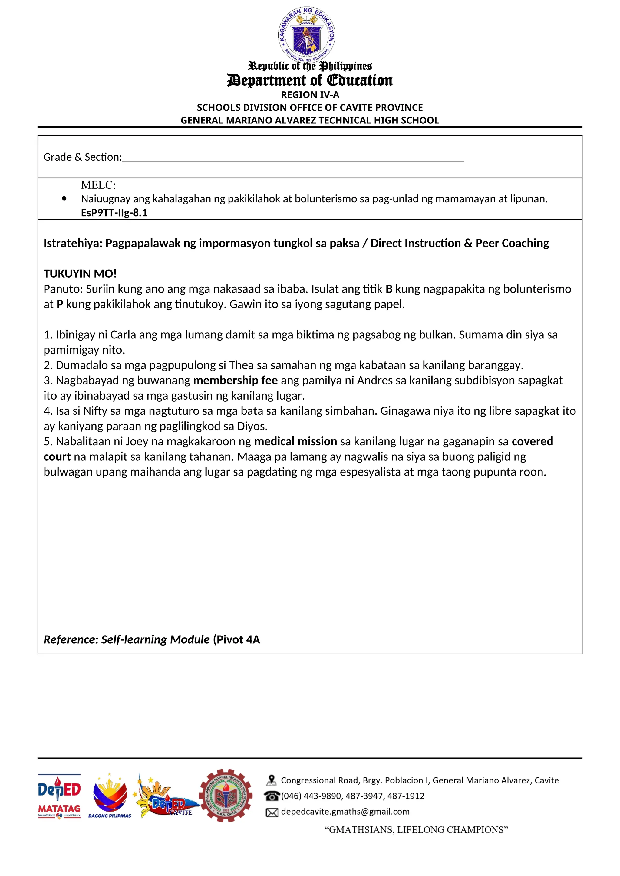 INTERVENTION-MATERIALS ESP 9 Q2 PAKIKILAHOK AT BOLUNTERISMO.docx