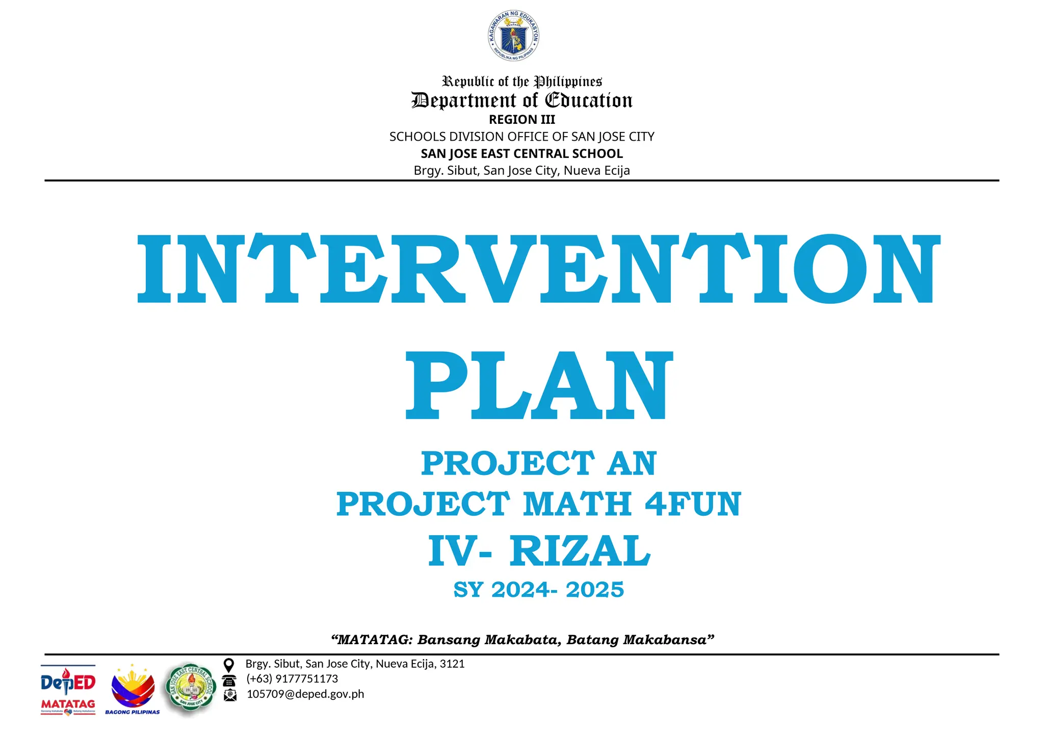 INTERVENTION-PLAN-IN-MATHEMATICS FOR GRADE SIX | DOCX