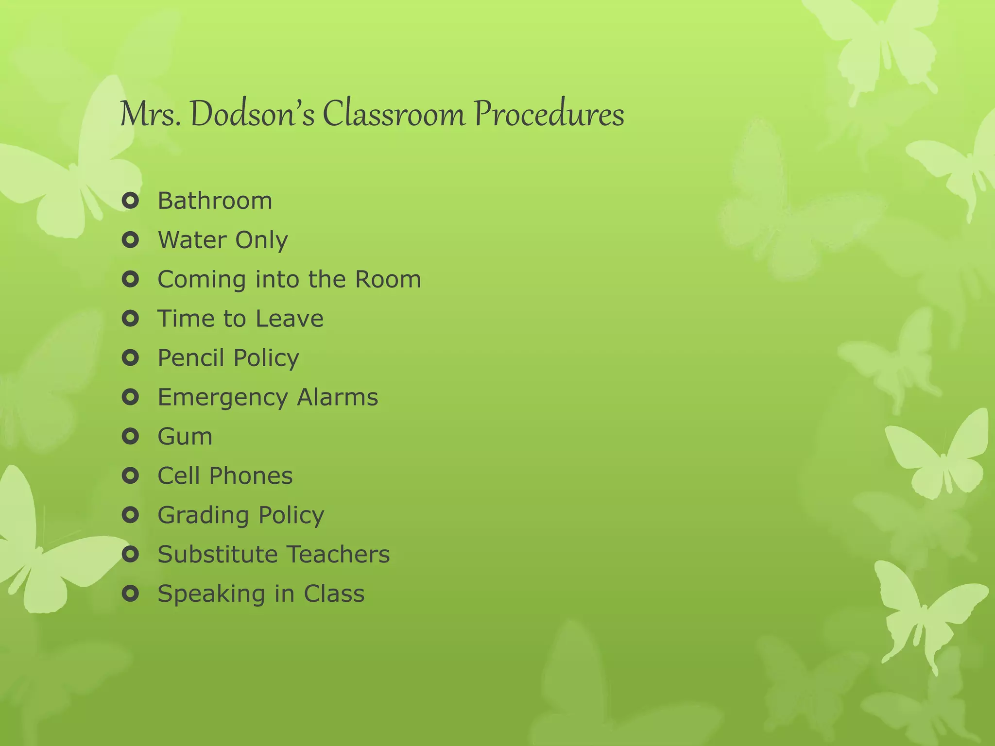 Classroom Rules & Procedures | PPT | Free Download