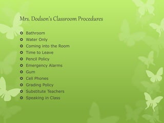 Classroom Rules & Procedures | PPT