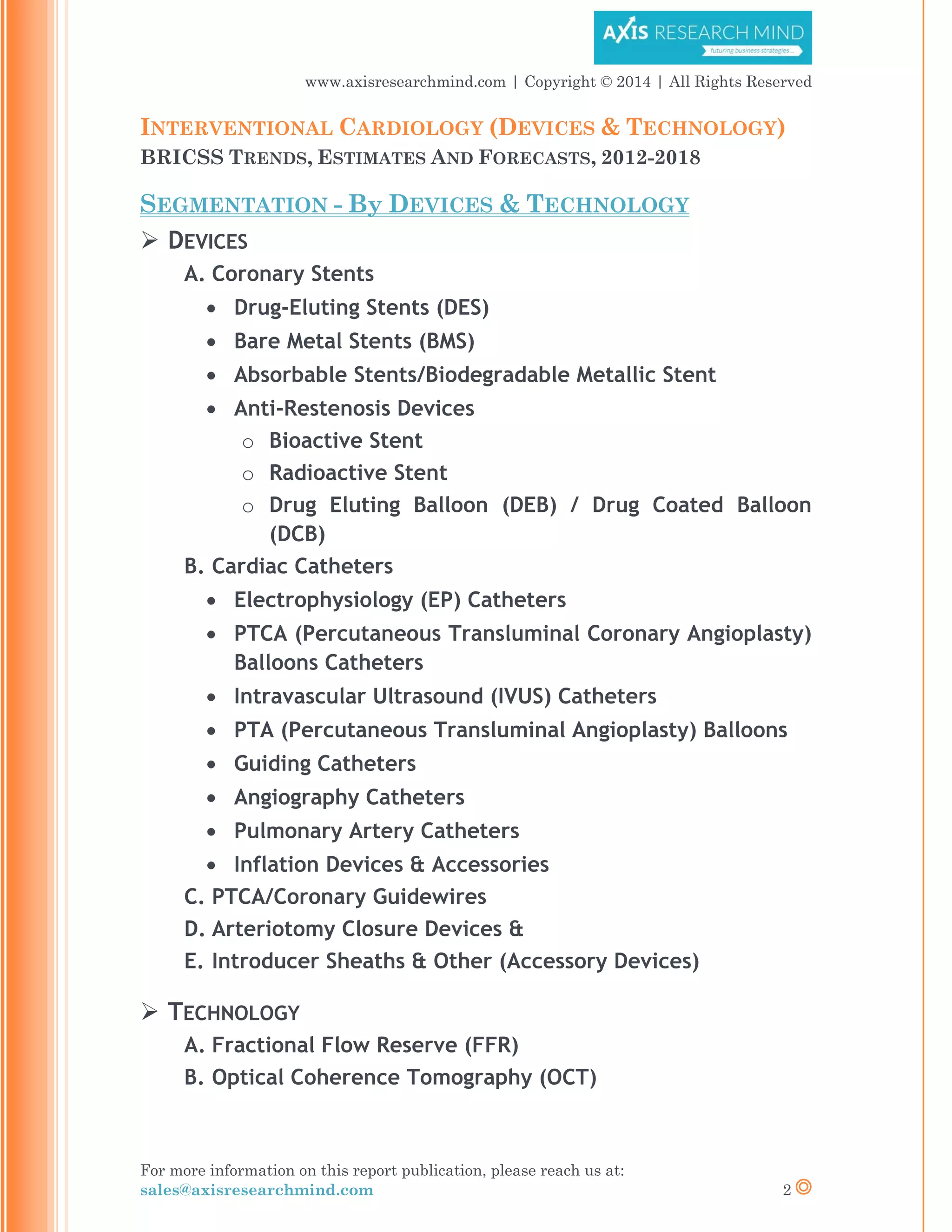 Interventional cardiology (devices & technology) bricss | PDF | Heart ...