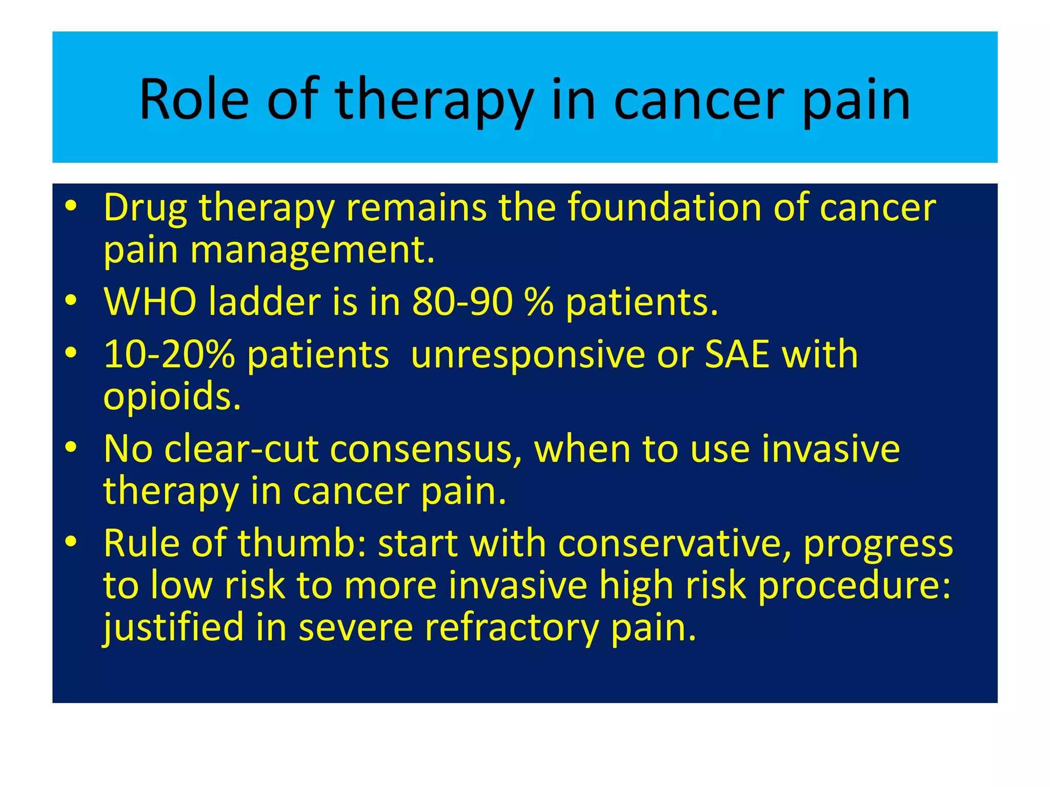 Interventional pain management pada cancer pain dengan modalitas | PPTX ...