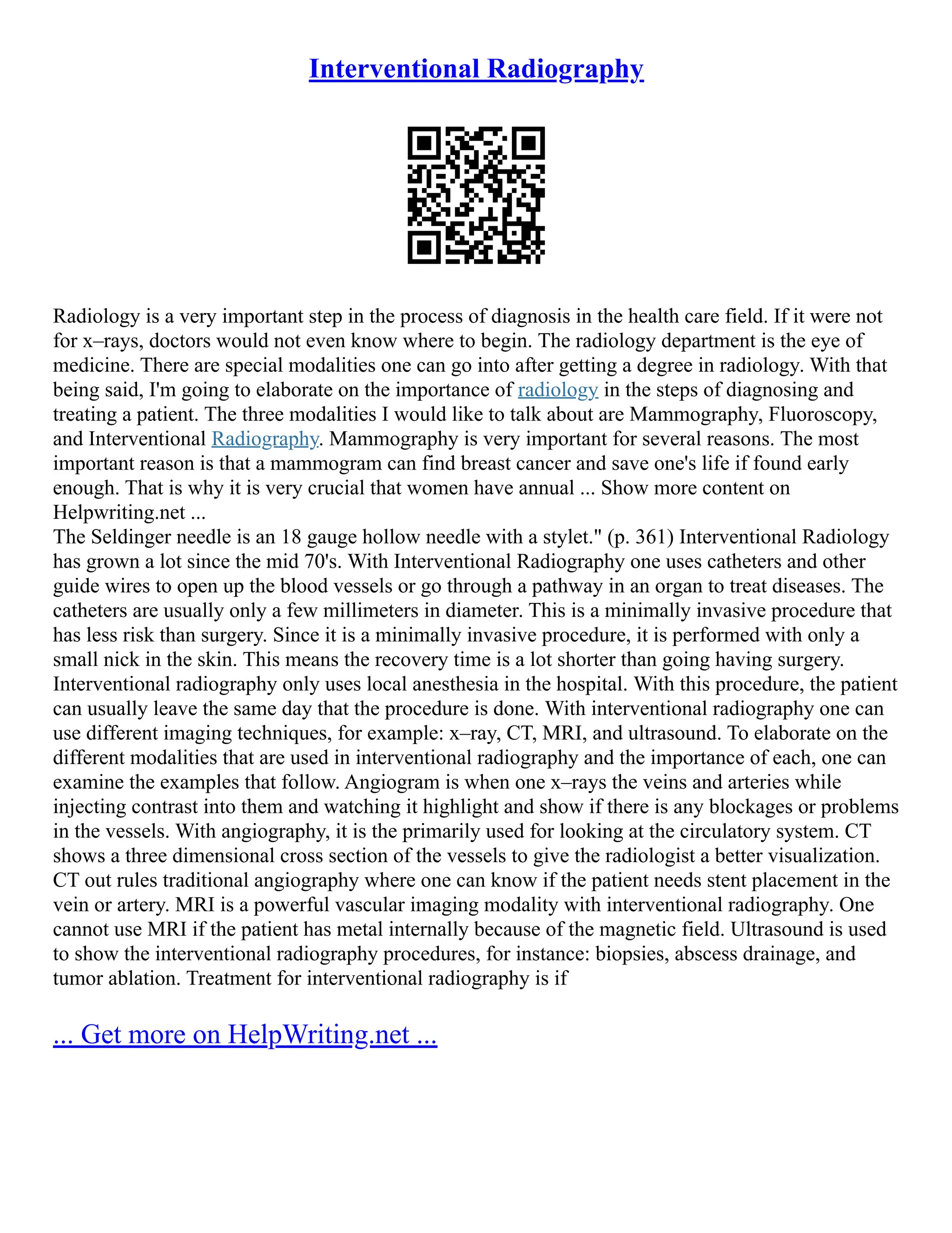 Interventional Radiography | PDF