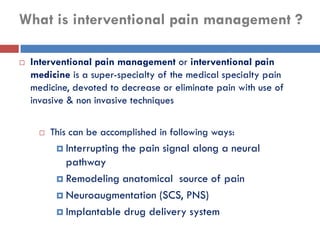 Interventional spine & pain management dr manish raj | PDF