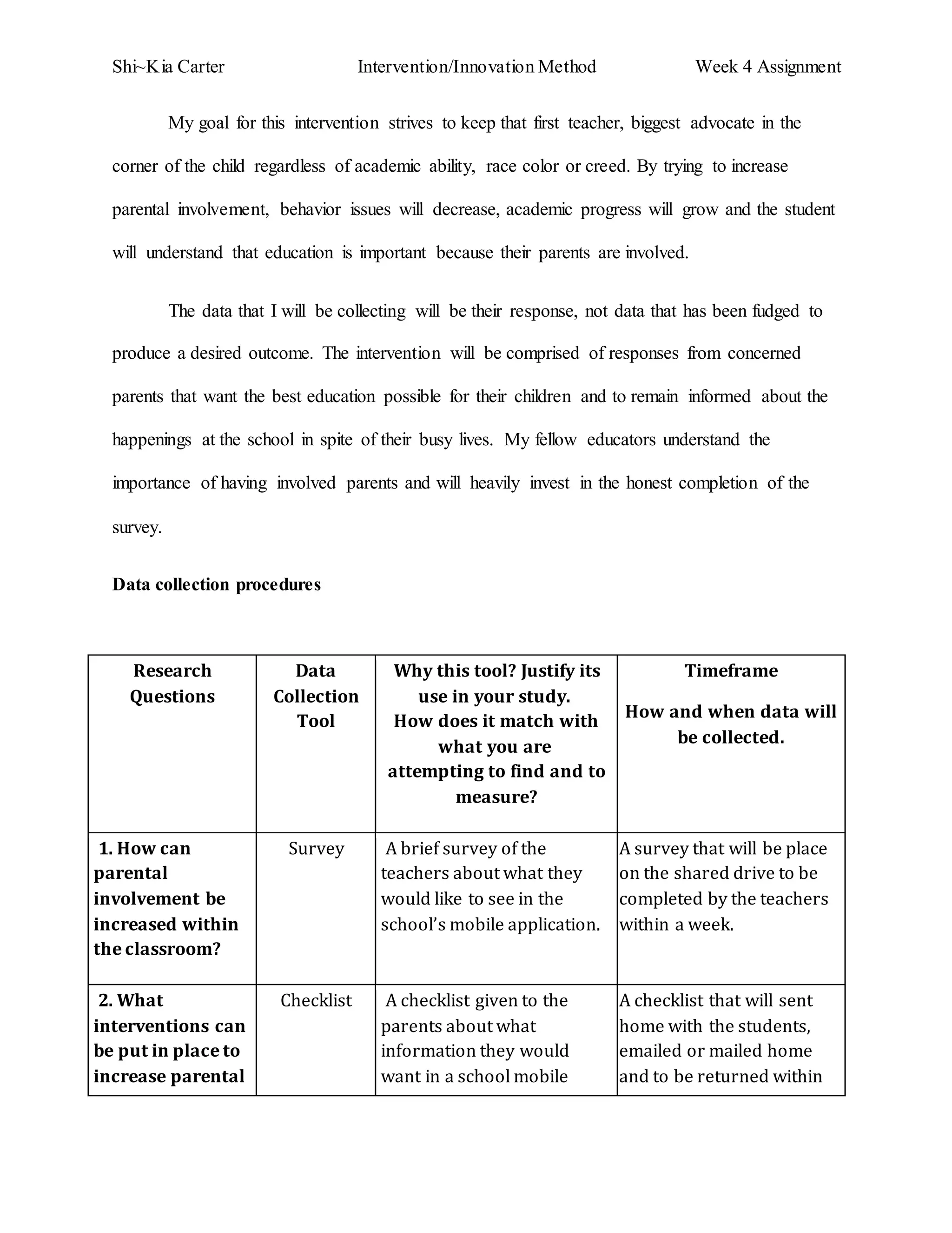 Intervention & innovation method | DOCX