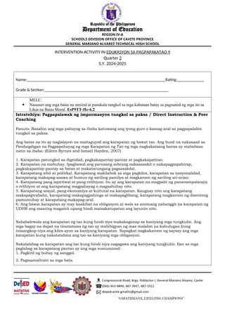INTERVENTION MATERIALS-ESP 9 Q2 MGA BATAS NA NAKABATAY SA LIKAS BATAS ...