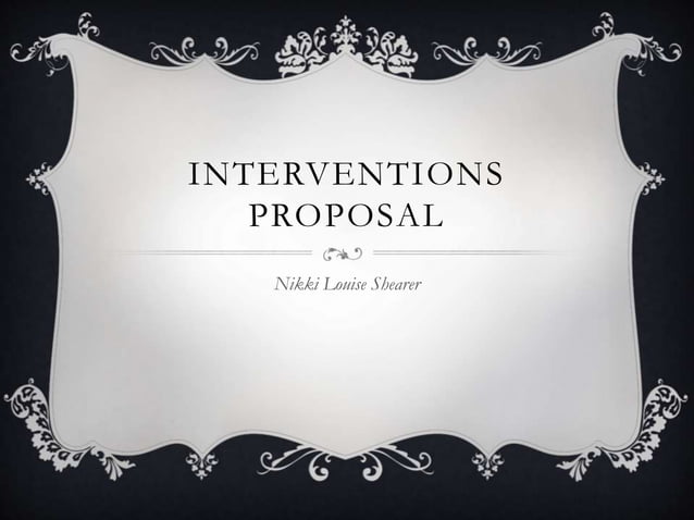 Intervention proposal | PPT
