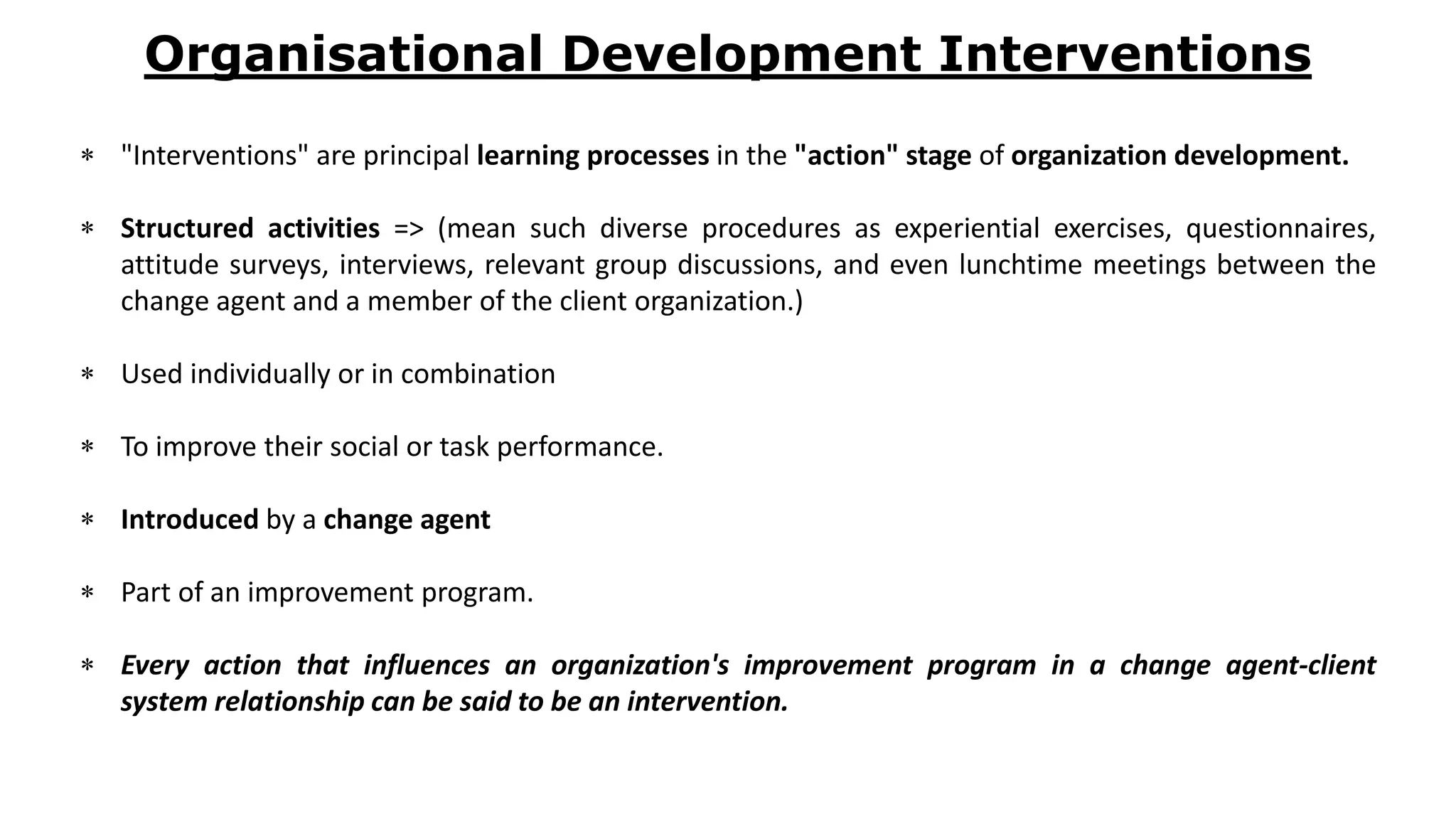 Organisational Development Interventions | PPTX
