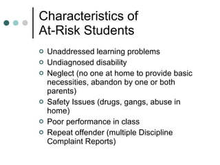 Interventions for at risk students power point | PPT