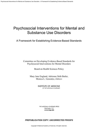 Interventions for mental & substance use | PDF