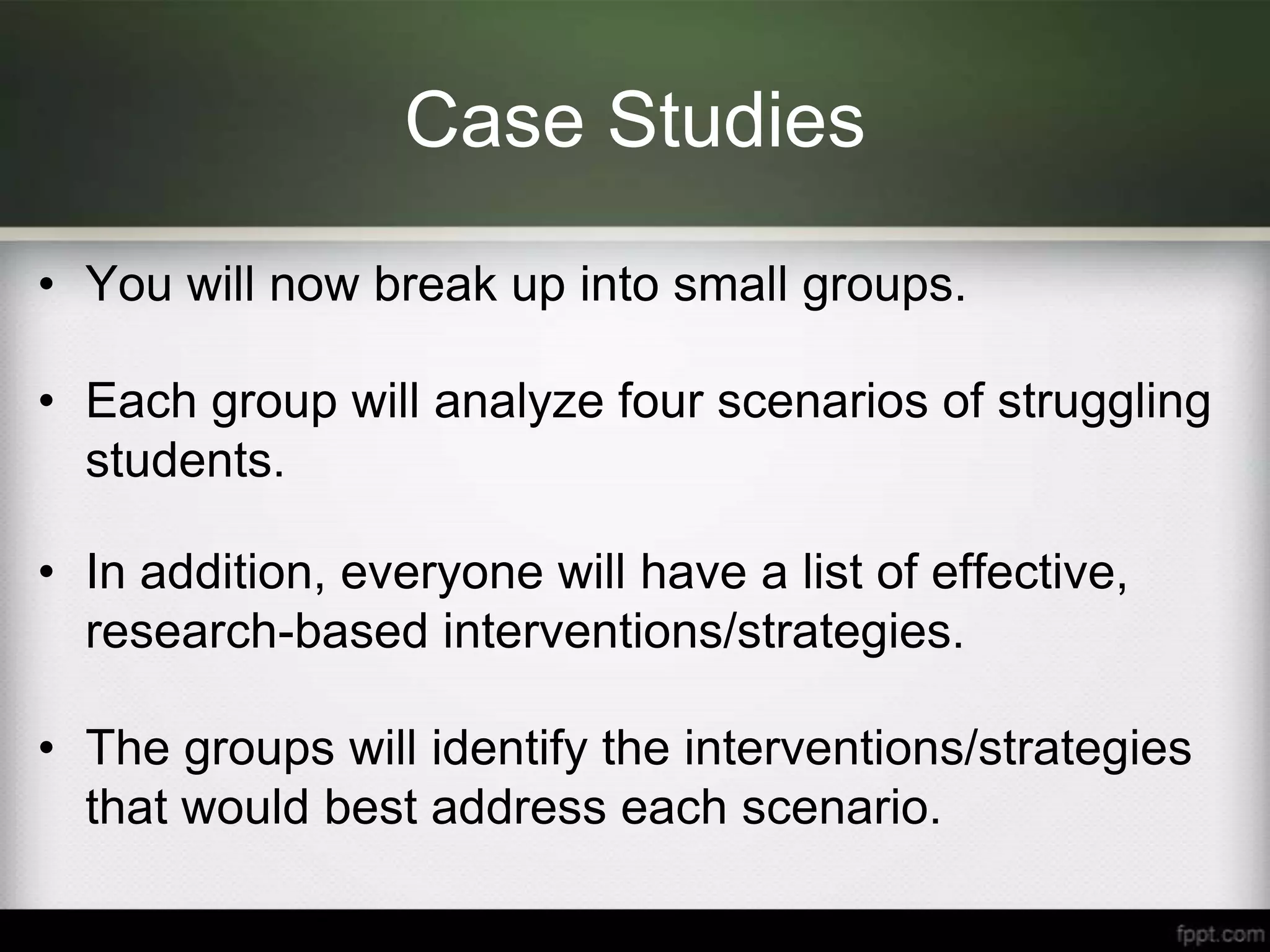 Interventions in the classroom | PPTX