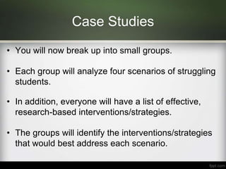 Interventions in the classroom | PPTX