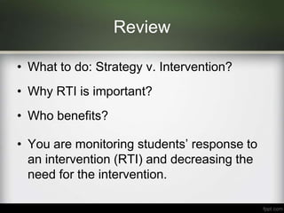 Interventions in the classroom | PPTX