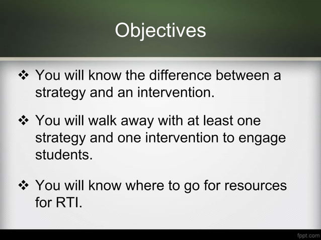 Interventions in the classroom | PPTX