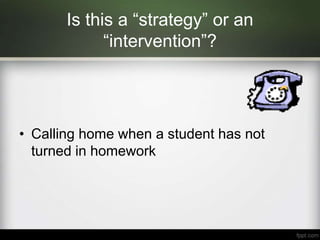 Interventions in the classroom | PPTX