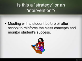 Interventions in the classroom | PPTX