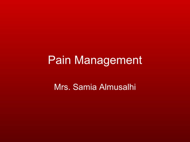 Interventions pain management | PPT | Physical Therapy | Wellness