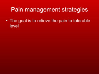 Interventions pain management | PPT