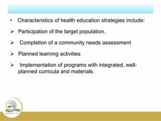 INTERVENTION STRATEGIES AND APPROCHES IN HEALTH PROMOTION (2).pptx