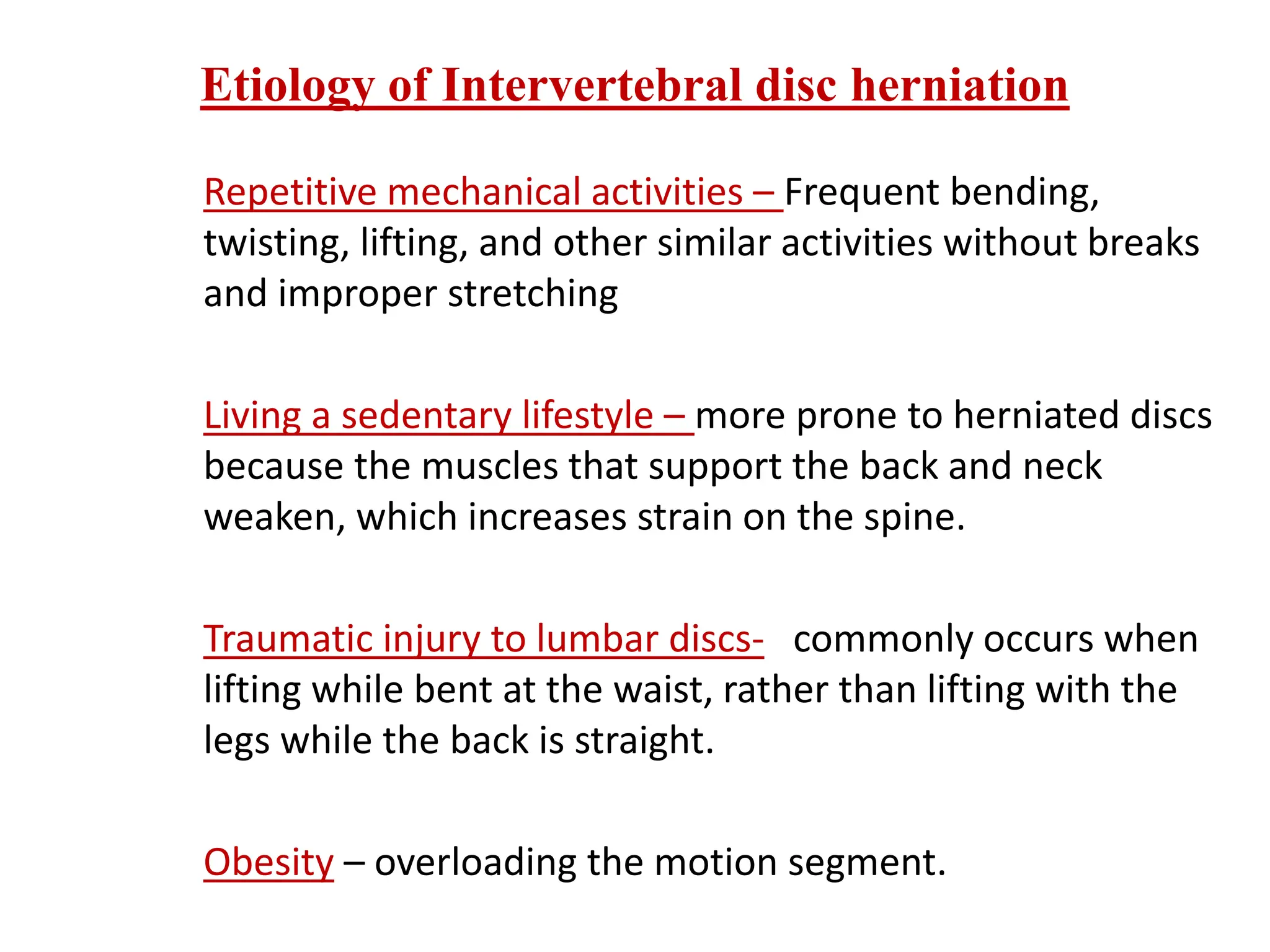 INTERVERTEBRAL DISC AND PROLAPSE OF INTERVERTREBRAL DISC.pptx