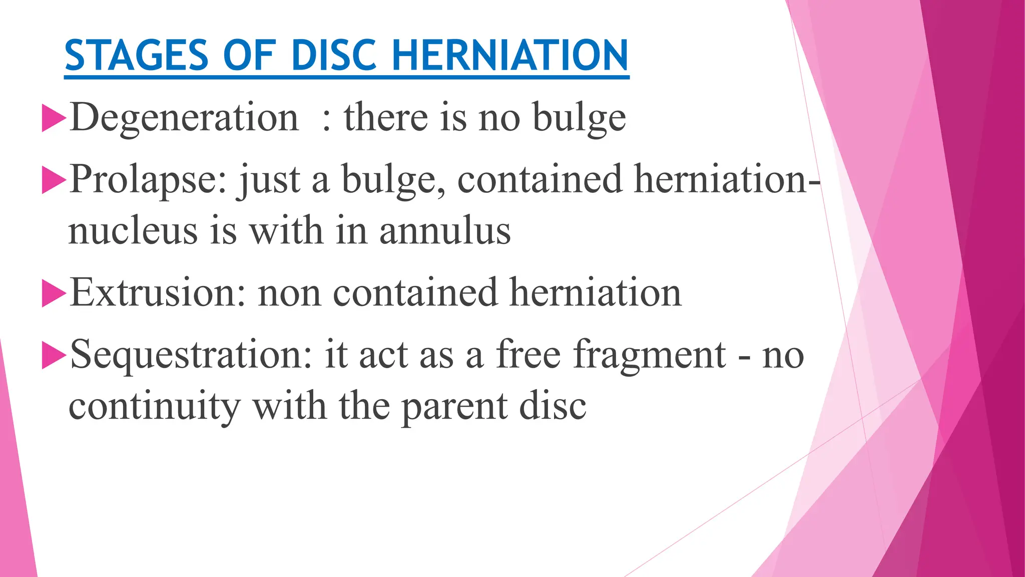 PPT ON INTERVERTEBRAL DISC PROLAPSE CLASS | PPTX