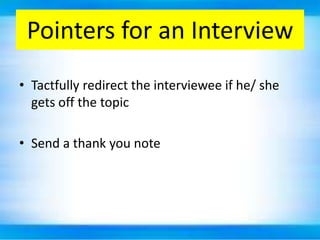 Interview | PPT