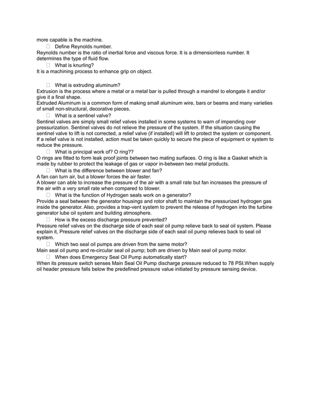 Mechanical Engineering Interview ques-ans | PDF