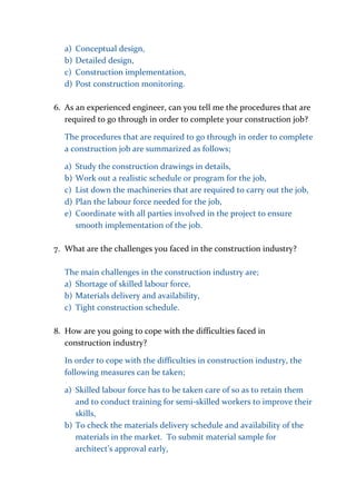 Interview of an Engineer | PDF