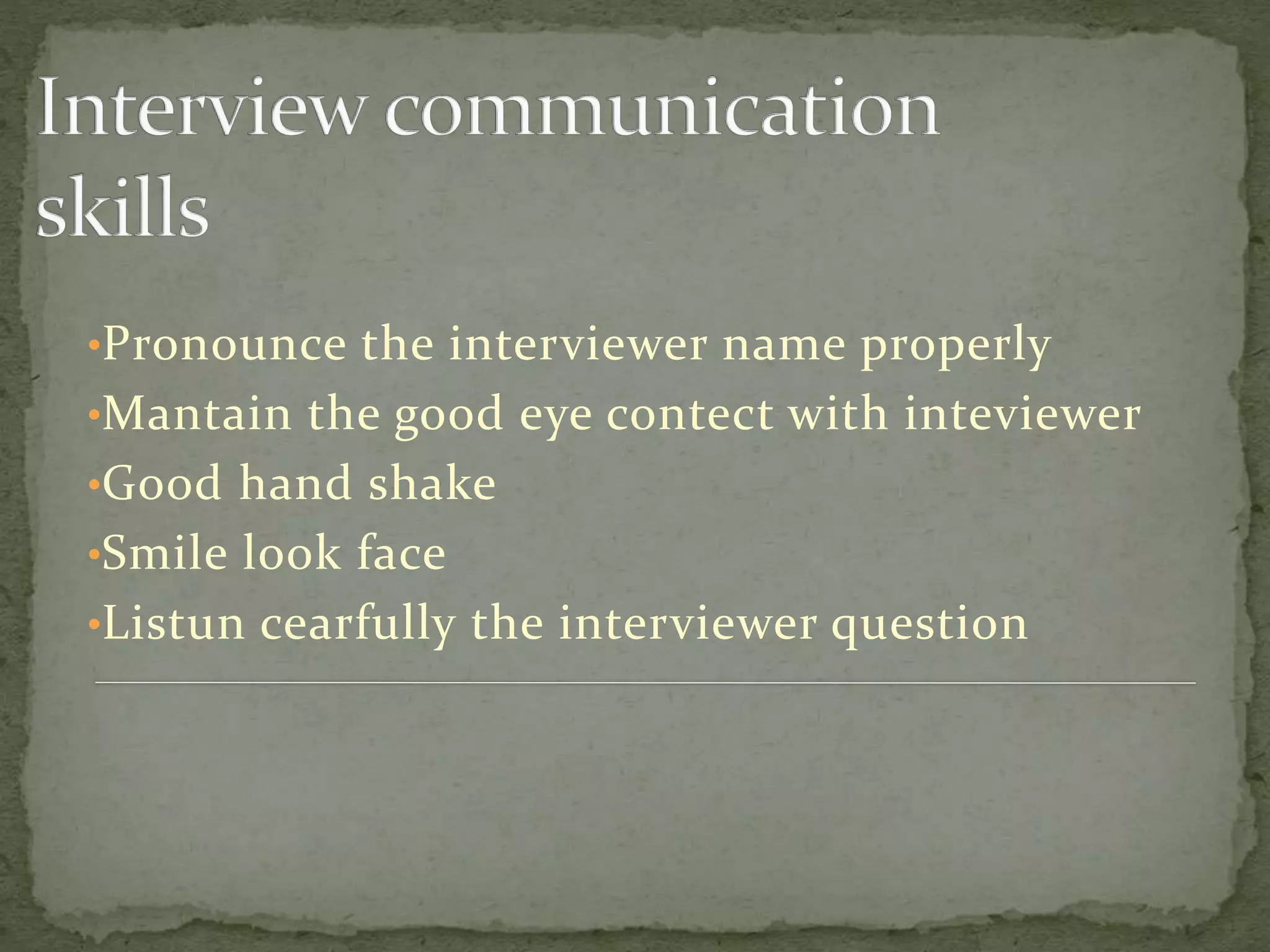 Interview Objectives | PPTX