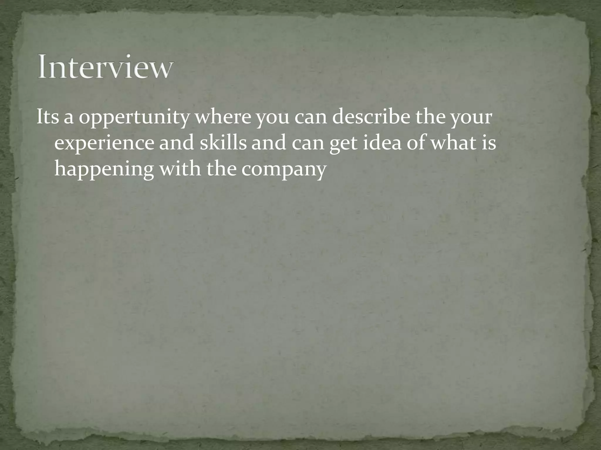 Interview Objectives | PPTX