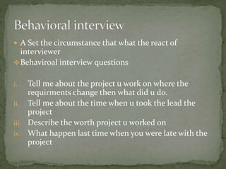 Interview Objectives | PPT