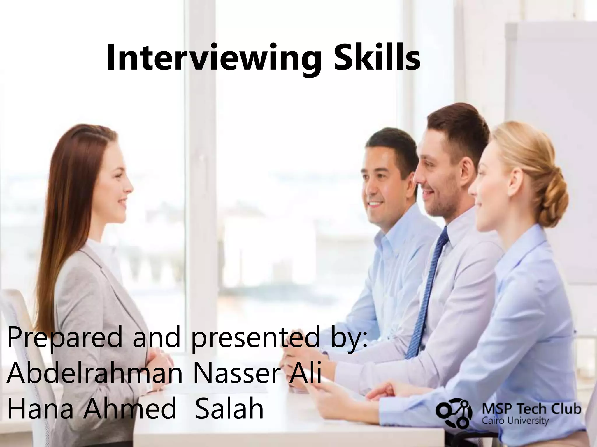 Interviewing skills | PPTX