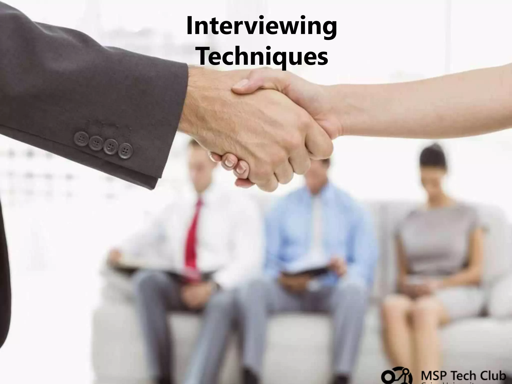 Interviewing skills | PPTX