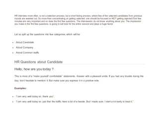 Fresher Interview questions with answer | DOCX