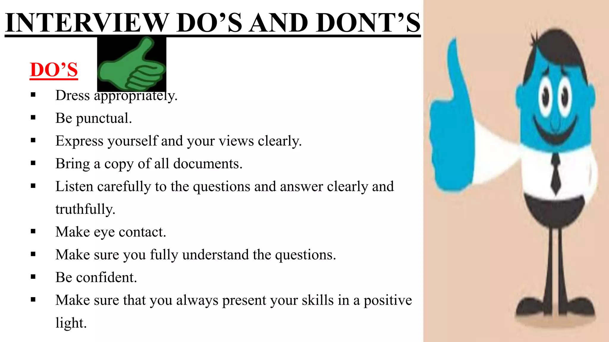 Interview | PPTX | Resume Writing and Advice | Job Search