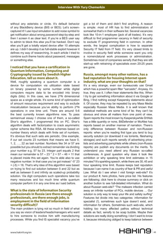 Interview with yury chemerkin | PDF