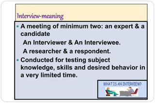 Interview technique | PPTX