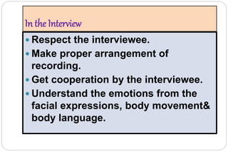 Interview technique | PPTX