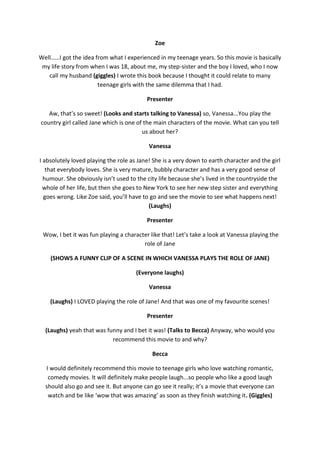 Interview film promotion | DOCX