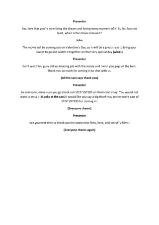 Interview film promotion | DOCX